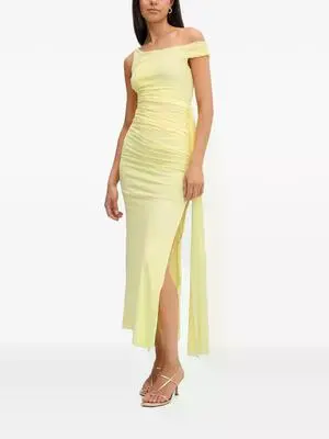 Bardot Layana Ruched One-shoulder Maxi Dress