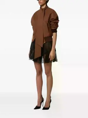Nina Ricci Scarf-detail Ottoman Fitted Jacket