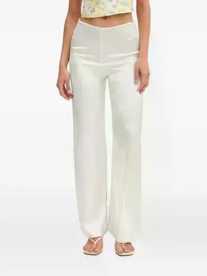 Bardot Devin Mid-rise Palazzo Pants - White