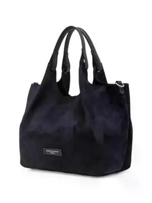 GIANNI CHIARINI Dua Suede Logo-plaque Tote Bag - Blue