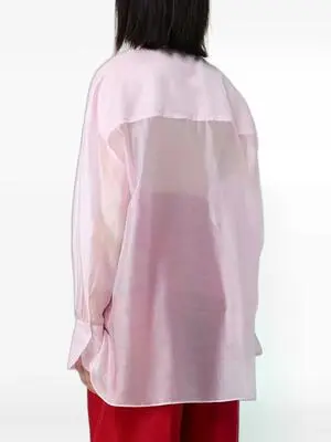HANITA Chiffon-finish Pussy-bow Shirt