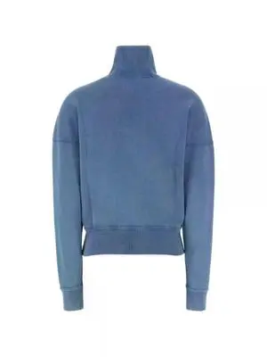 MARANT ETOILE Logo-print Half-zip Sweatshirt - Blue