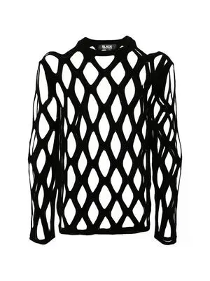Comme Des Garçons Open-knit Long-sleeve Sweater