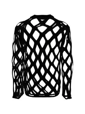 Comme Des Garçons Open-knit Long-sleeve Sweater