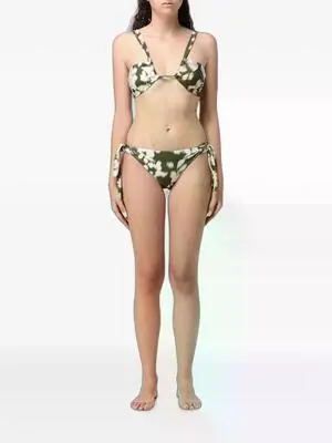 Emporio Armani Tie-dye Side-tie Bikini - Green