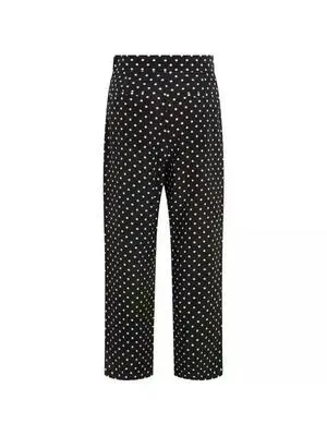 Valentino Garavani Polka-dot Silk Trousers
