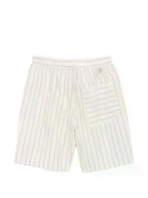 RANRA Striped Cotton Shorts
