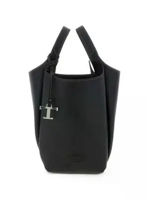 TOD'S T Timeless Hammered Leather Bucket Bag