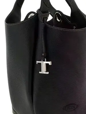 TOD'S T Timeless Hammered Leather Bucket Bag
