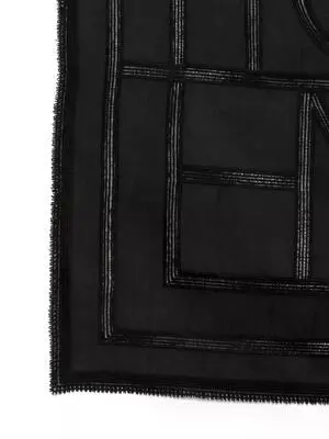 TOTEME Monogram Crochet Silk Scarf