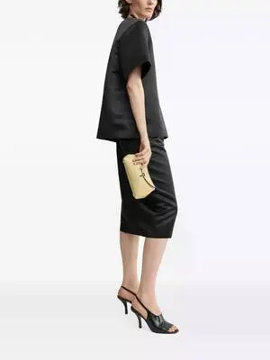 TOTEME Mini Leather Clutch Bag With T-lock Fastening - Neutrals