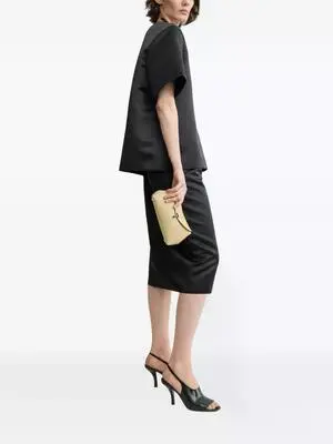 TOTEME Mini Leather Clutch Bag With T-lock Fastening - Neutrals