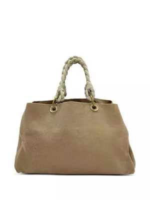 Bottega Veneta 2000s Braided Handle Tote Bag - Neutrals