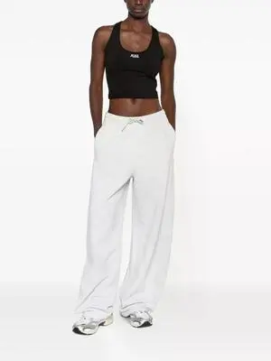 SPORTY & RICH Logo-print Racerback Sports Bra - Black