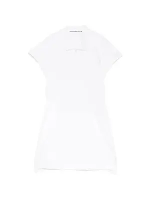 Alexander Wang Shrunken Mini Polo Dress - White