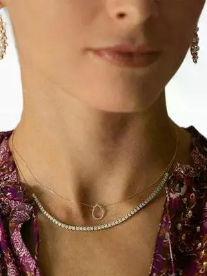 DANA REBECCA DESIGNS 14k Yellow Diamond Tennis Necklace - Gold