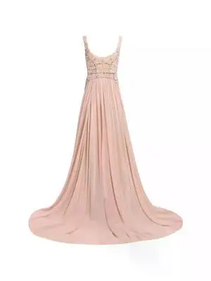 Elie Saab Embroidered Corset Maxi Gown