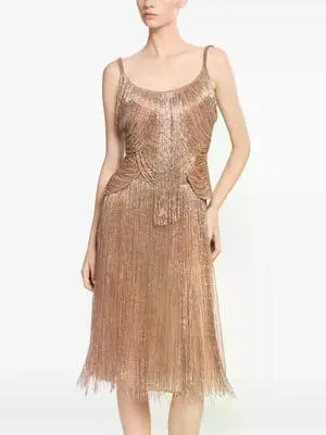 Elie Saab Bead-embroidered Fringed Top