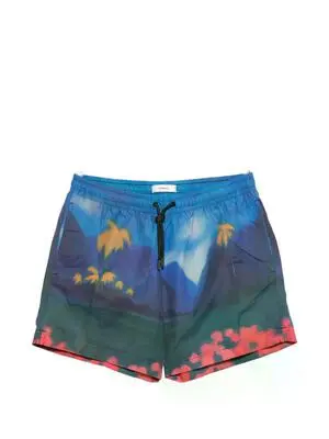 Commas Midnight Horizon Pocket Swim Shorts - Blue