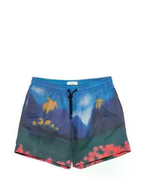 Commas Midnight Horizon Pocket Swim Shorts - Blue