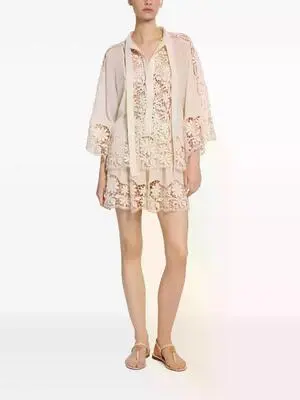 Elie Saab Macramé Silk Blouse