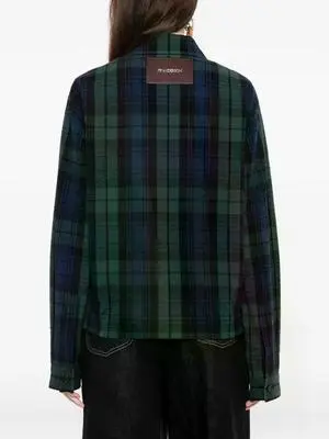 JW Anderson Plaid Zip Up Blouson - Blue