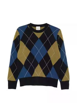 Incentive! Cashmere Famara Argyle-intarsia Sweater - Blue