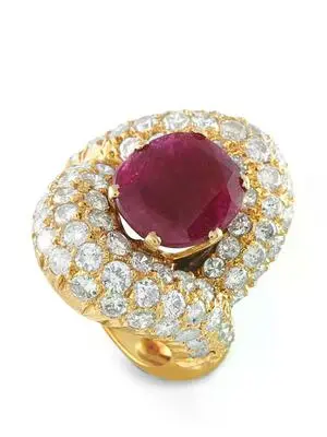 LB EXCLUSIVE Ruby And Diamond Ring - Gold