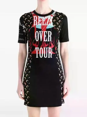 MARINE SERRE Graphic Print Mini Dress
