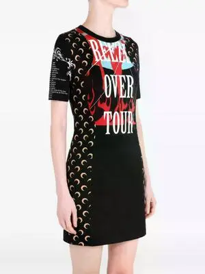 MARINE SERRE Graphic Print Mini Dress