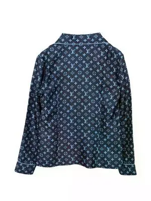LOUIS VUITTON Escale Monogram Silk Pajama Shirt