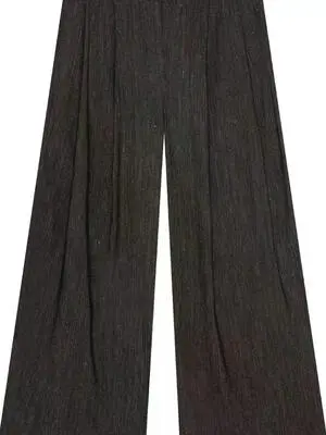 HERSKIND Bowie Pleated Wide Leg Trousers - Grey