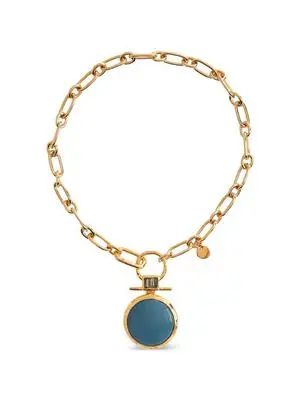 La DoubleJ Shen Loop Enamel-pendant Necklace - Gold