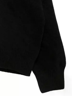 Incentive! Cashmere Connie Ribbed Mock-neck Sweater - Black