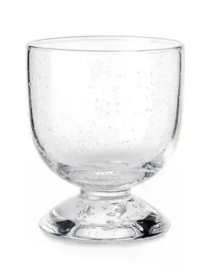 LOUISE ROE Low Bubble-effect Footed Glass - White