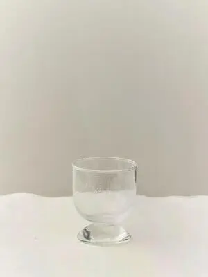 LOUISE ROE Low Bubble-effect Footed Glass