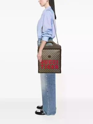 Gucci Gg Supreme Web Tiger Satchel