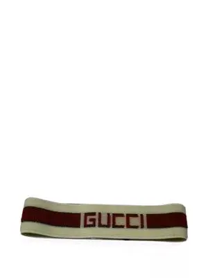 Gucci 2018 Queen Logo-print Headband - Neutrals