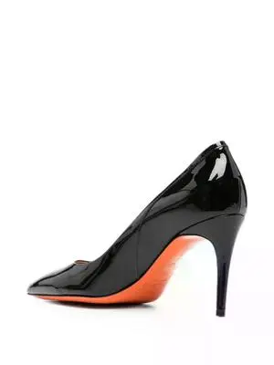 Santoni Audrey Leather Pumps - Black