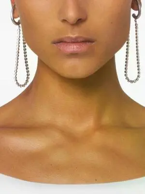 PANCONESI Crystal-embellished Drop Earrings - Silver