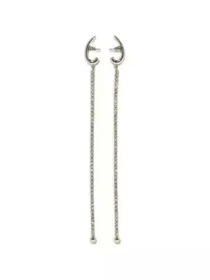 PANCONESI Crystal-embellished Drop Earrings - Silver