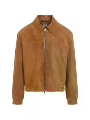 Paul Smith Tan Suede Zip-up Jacket - Brown