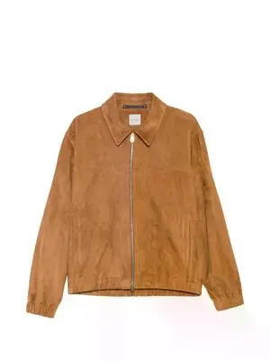 Paul Smith Suede Zip-up Jacket - Brown