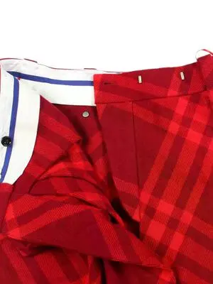 Burberry 2020s Wool Checked Midi Skirt