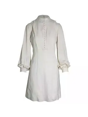 Chloé Puff-sleeve Dress - Neutrals