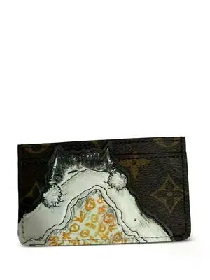 LOUIS VUITTON 2018 Monogram Cat Nap Card Holder - Brown
