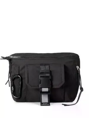 A.p.c. Treck Buckle-fastening Carabiner Belt Bag - Black
