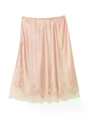 Carine Gilson Lace-trim Slip Skirt