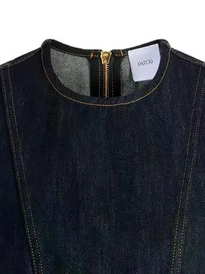 PATOU Mini A-line Denim Dress - Blue