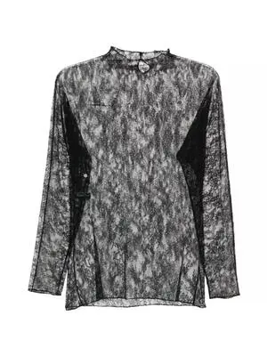 Carine Gilson Lace Top - Black